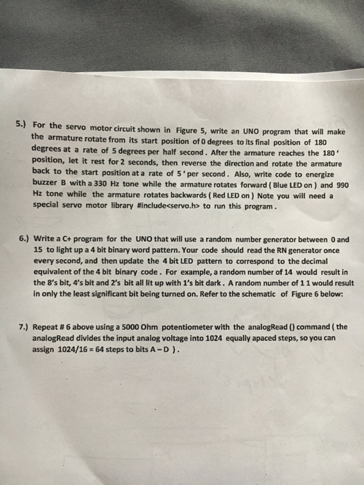 Solved 5. For the servo motor circuit shown in Figure 5, | Chegg.com