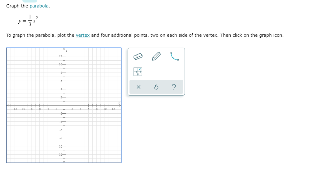 Solved Graph The Parabola To Graph The Parabola Plot The Chegg