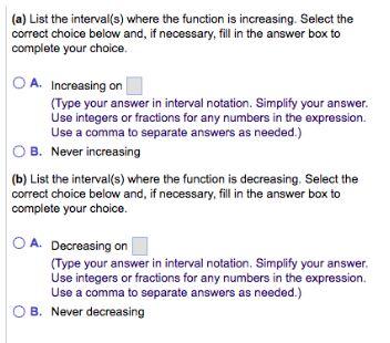Solved Find the open intervals where the function graphed | Chegg.com