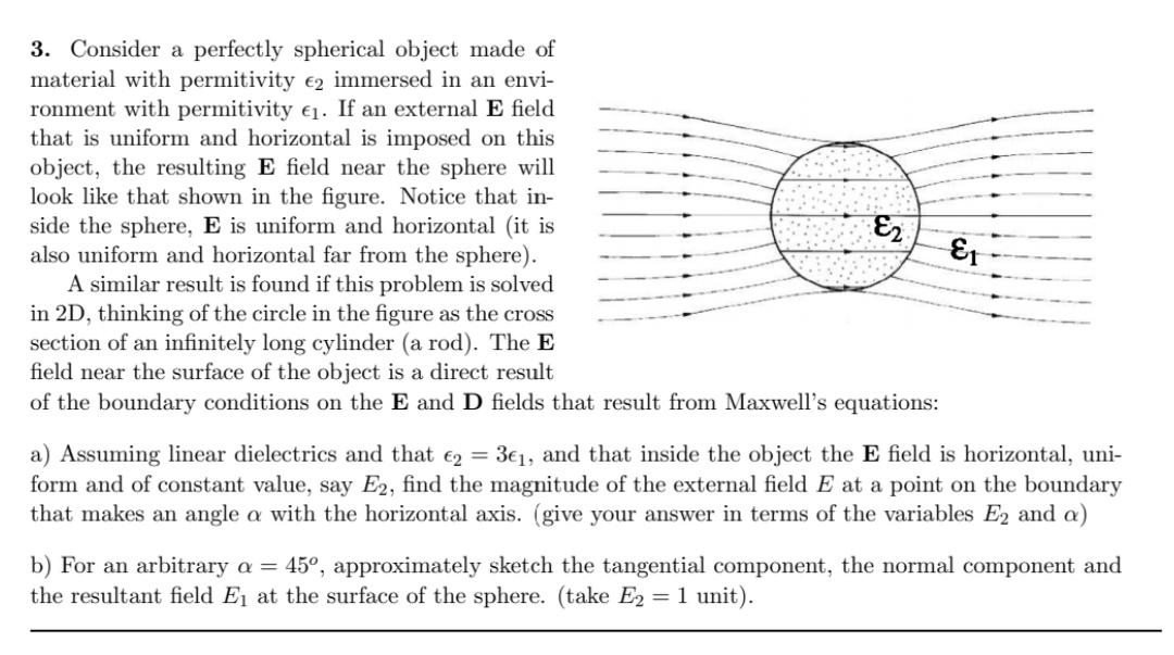 Solved 3. Consider a perfectly spherical object made of | Chegg.com