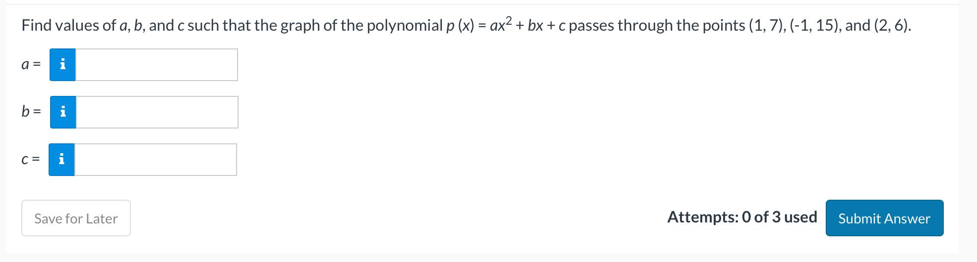 Solved Find values of a,b, and c such that the graph of the | Chegg.com Solved Find values of a,b, and c such that the graph of the | Chegg.com