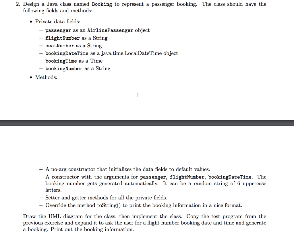 Solved 1. Design a Java class to represent an airline | Chegg.com