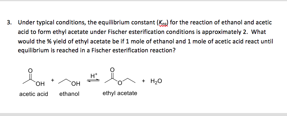 Solved 3. Under typical conditions, the equilibrium constant | Chegg.com