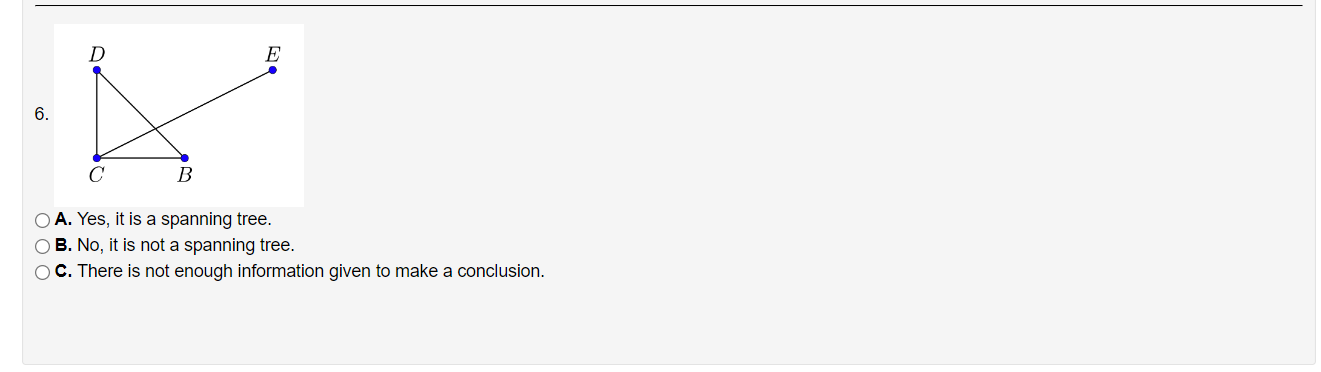 Solved (6 points) Consider the graph G shown below. | Chegg.com