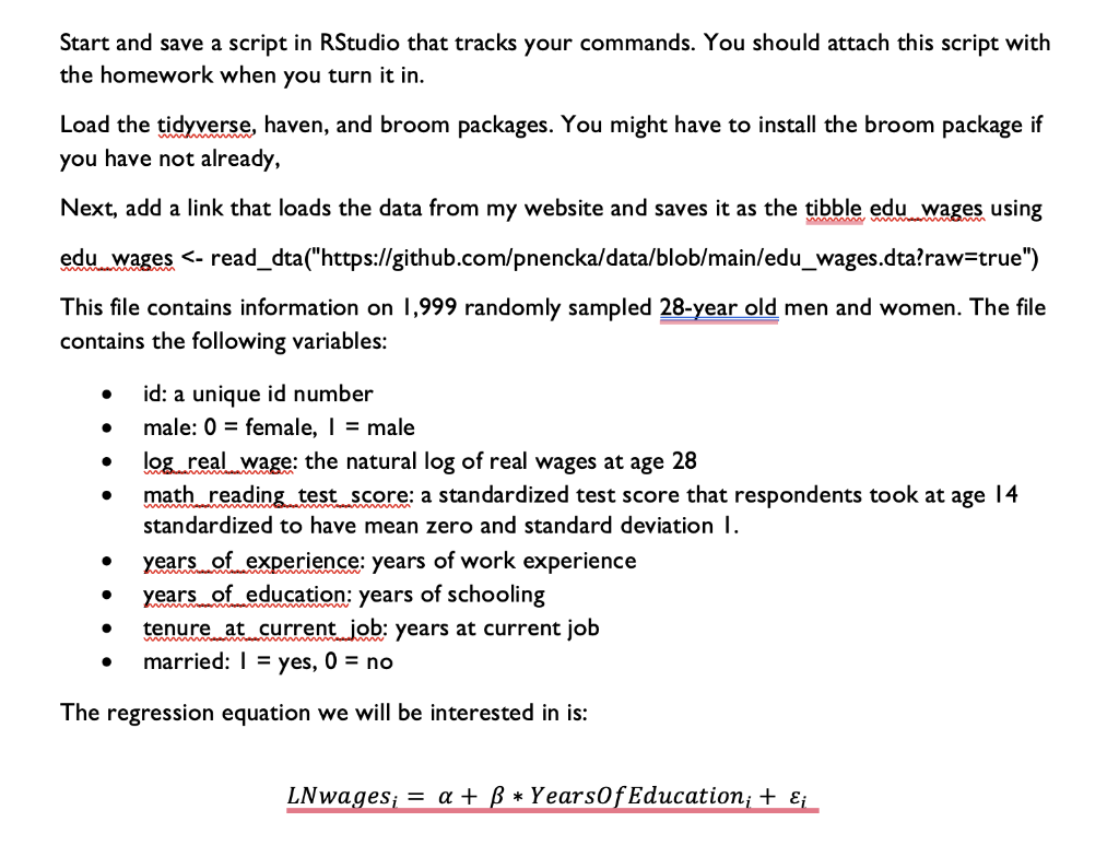 Solved Start and save a script in RStudio that tracks your | Chegg.com