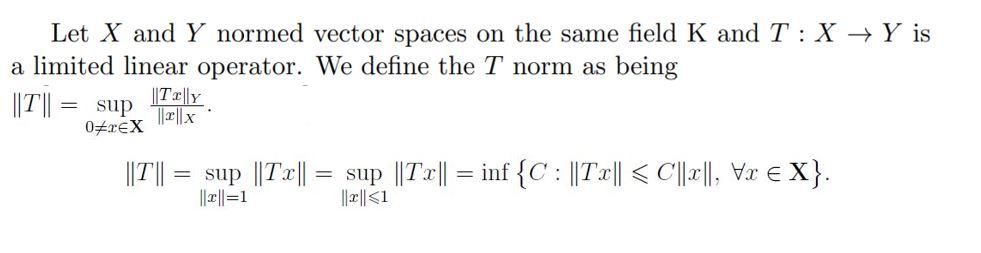 Solved Let X and Y normed vector spaces on the same field K | Chegg.com