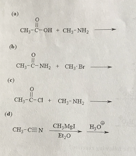 Solved CH3-C OH CH3-NH2 CH3-C-NH2 CH3 Br 0 CH3-C-Cl CH3" NH2 | Chegg.com