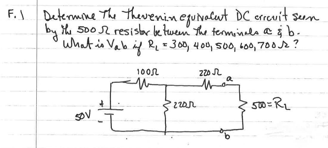 Solved Determine the thevenin equivalent DC circuit seen by | Chegg.com