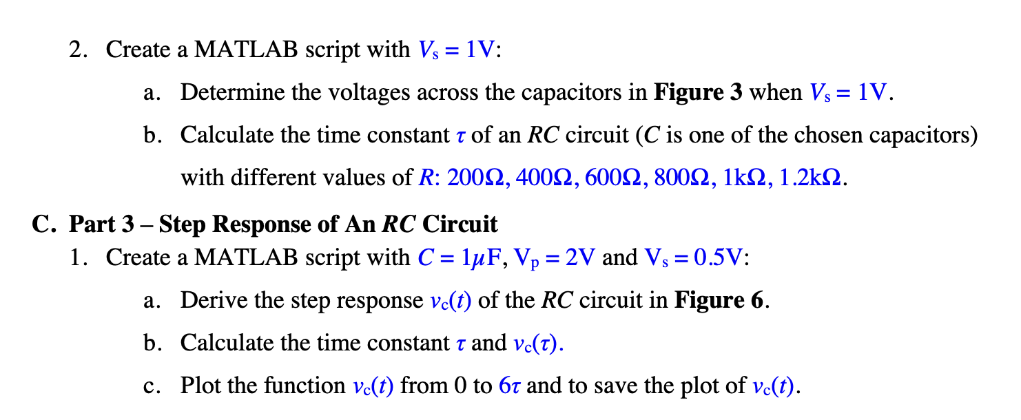 B. Part 2-RC Circuit 1. Select 5 capacitors (C1 to | Chegg.com