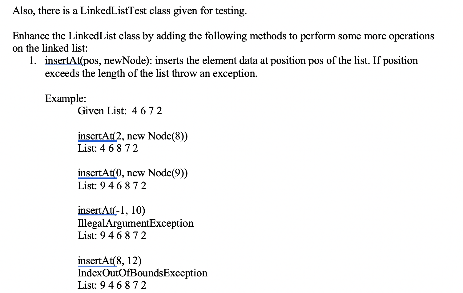 Problem 1: Linked List In this homework, you are | Chegg.com