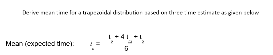 Solved Derive mean time for a trapezoidal distribution based | Chegg.com