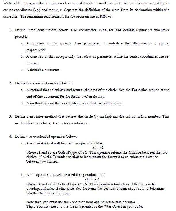 Solved Write a C++ program that contains a class named | Chegg.com