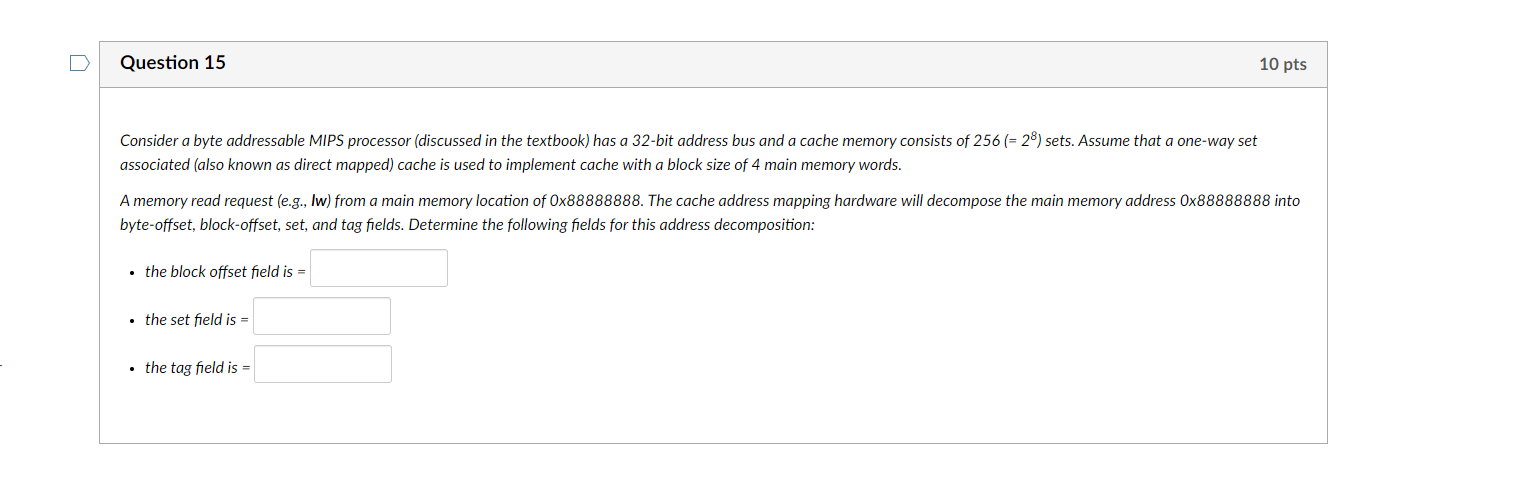 Solved Consider a byte addressable MIPS processor (discussed | Chegg.com