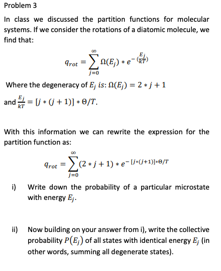 Solved Problem 3 In class we discussed the partition | Chegg.com
