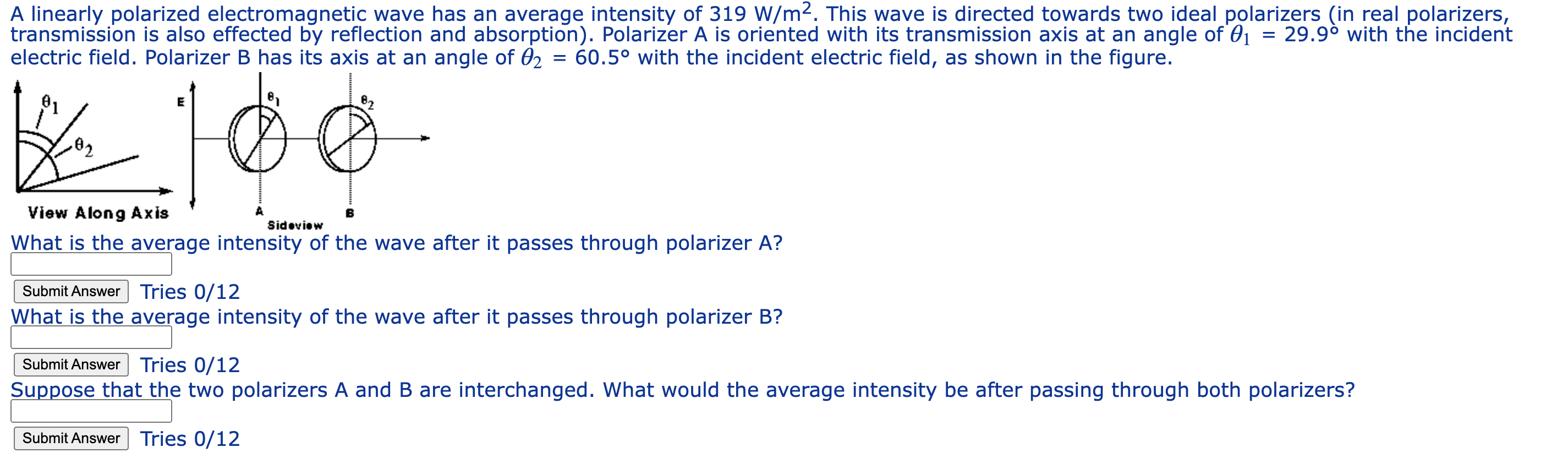 Solved A linearly polarized electromagnetic wave has an | Chegg.com
