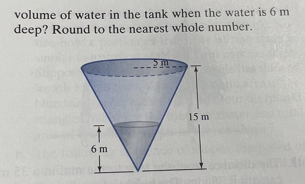 Solved 36. A water tank in the shape of an inverted cone has | Chegg.com
