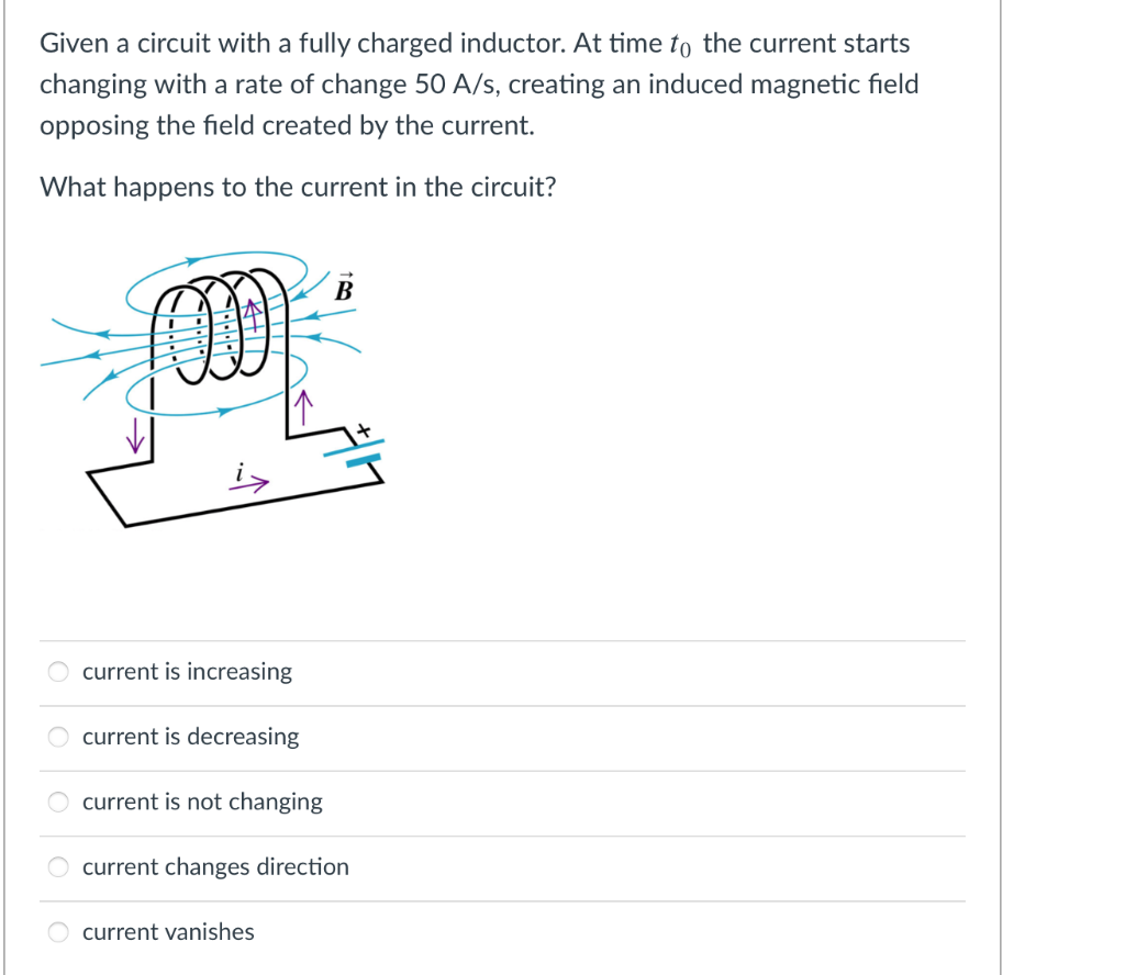 Solved Given a circuit with a fully charged inductor. At | Chegg.com