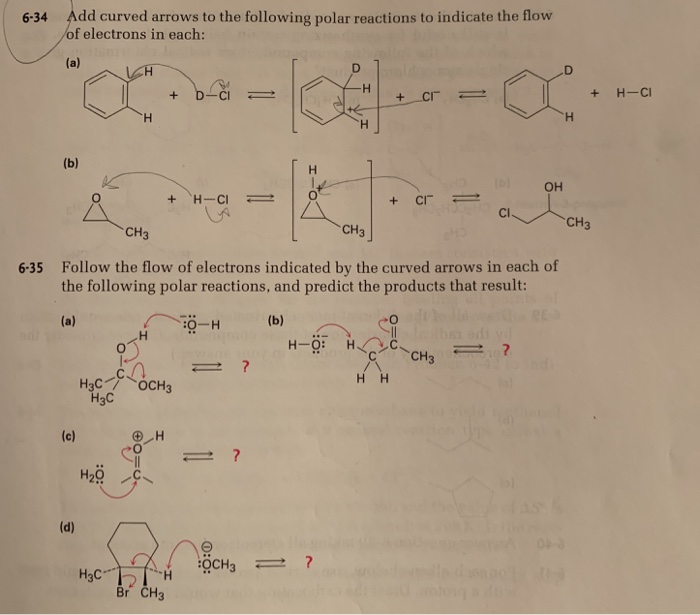 Solved 6-34 Add curved arrows to the following polar | Chegg.com