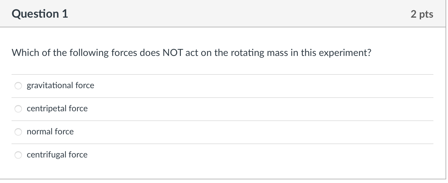 Solved Question 1 2 pts Which of the following forces does | Chegg.com