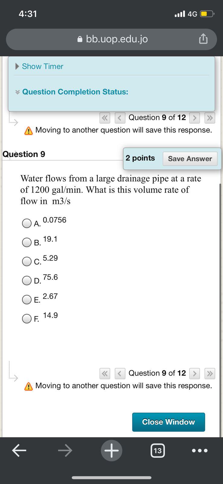 Solved 4:31 ..11 4G bb.uop.edu.jo Show Timer Question | Chegg.com