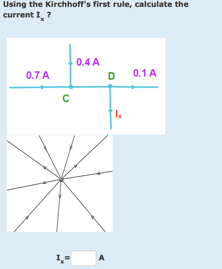 Solved Using the Kirchhoff's first rule, calculate the | Chegg.com