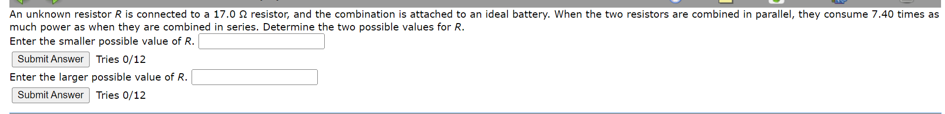 Solved much power as when they are combined in series. | Chegg.com