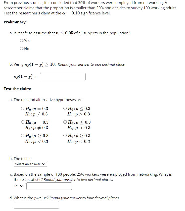 Solved From previous studies, it is concluded that 30% of | Chegg.com