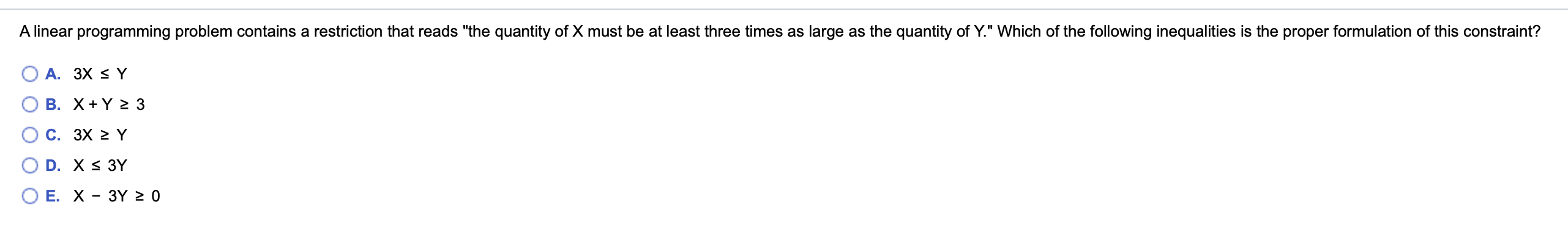 Solved A linear programming problem contains a restriction | Chegg.com