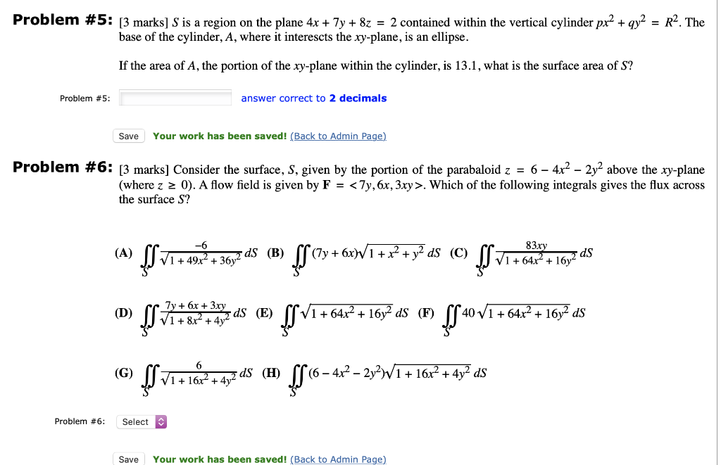 Solved Problem #5: [3 marks] S is a region on the plane 4x + | Chegg.com