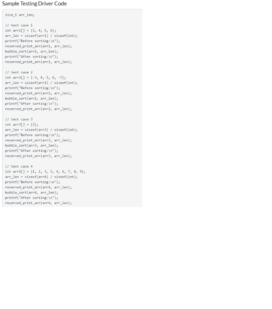 Solved Here Is The Psuedocode For Bubble Sort Your Job Is 8536