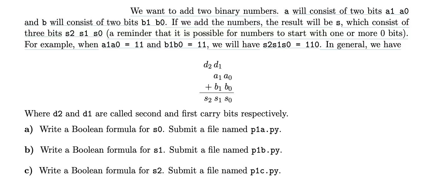 Solved We want to add two binary numbers. a will consist of | Chegg.com
