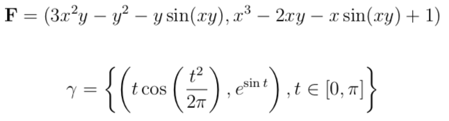 Solved Calculate the curve integral of F along the curve | Chegg.com