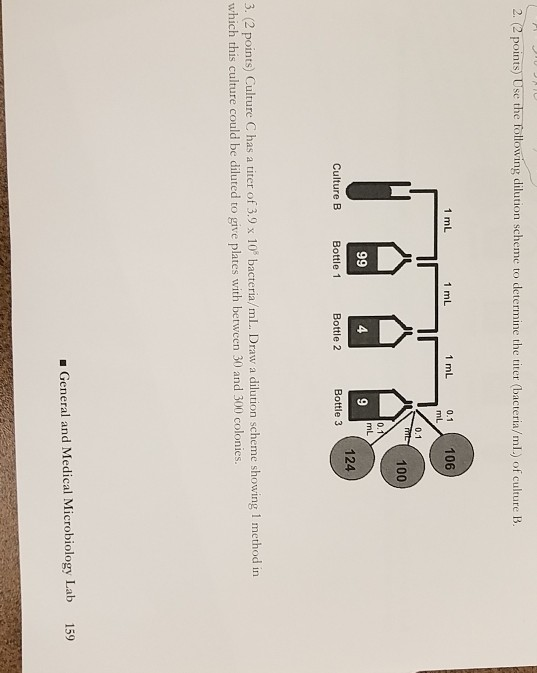 Solved MI 2. (2 points) Use the following dilution scheme to | Chegg.com