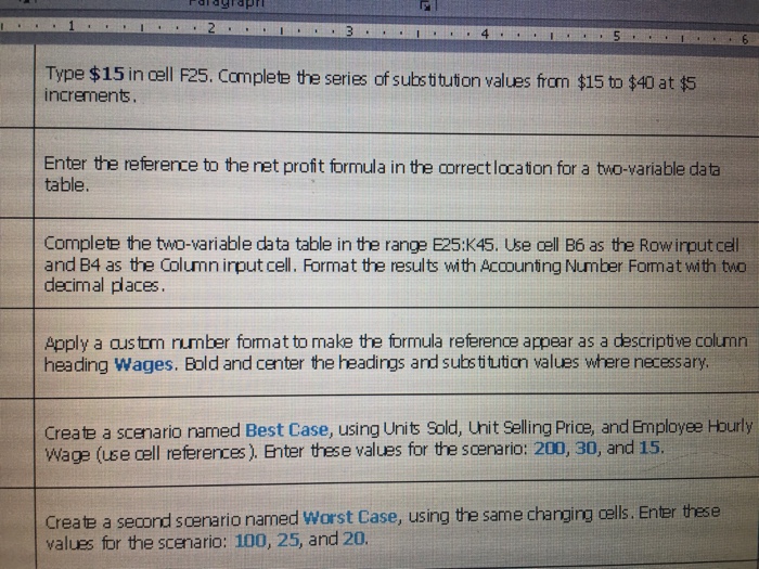 Paragraph St 4 Create appropriate range names for | Chegg.com