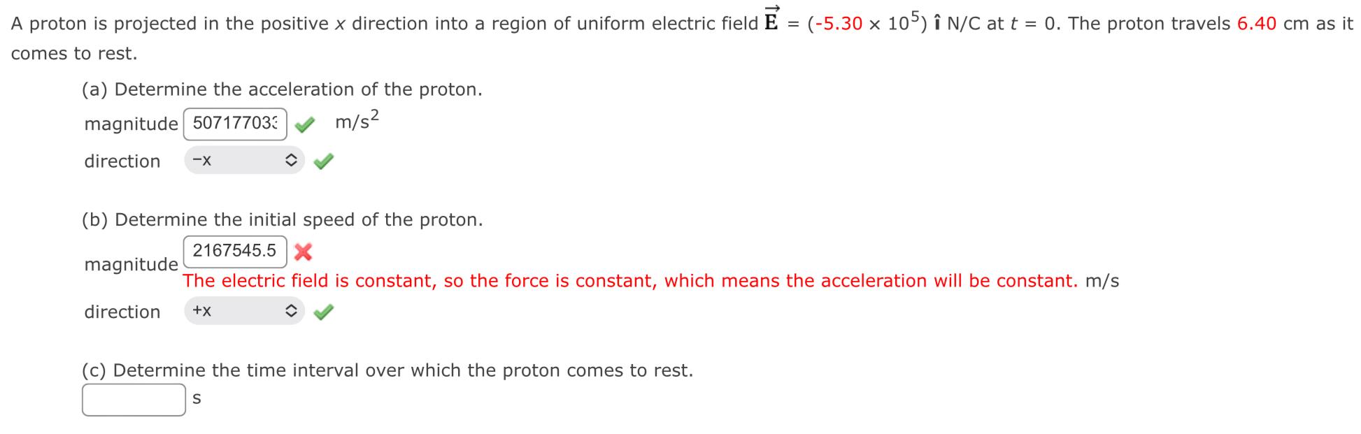 Solved proton is projected in the positive x direction into | Chegg.com