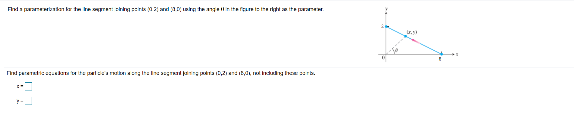 Solved Find A Parameterization For The Line Segment Joining