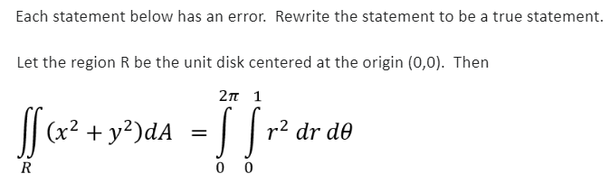 Solved Each statement below has an error. Rewrite the | Chegg.com