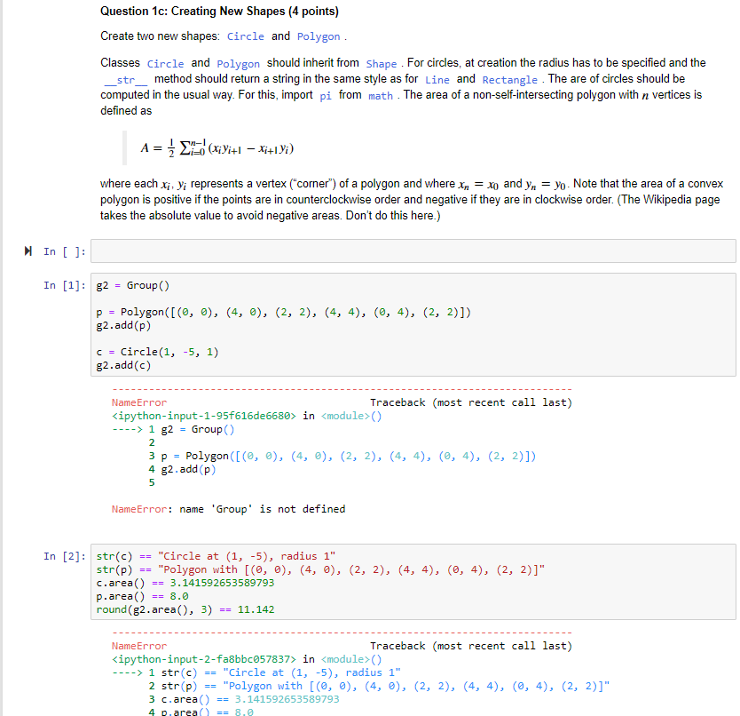 Question 1a: Extending Geometric Shapes (2 points) | Chegg.com