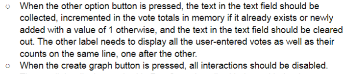This part of the program involves creating a GUI | Chegg.com