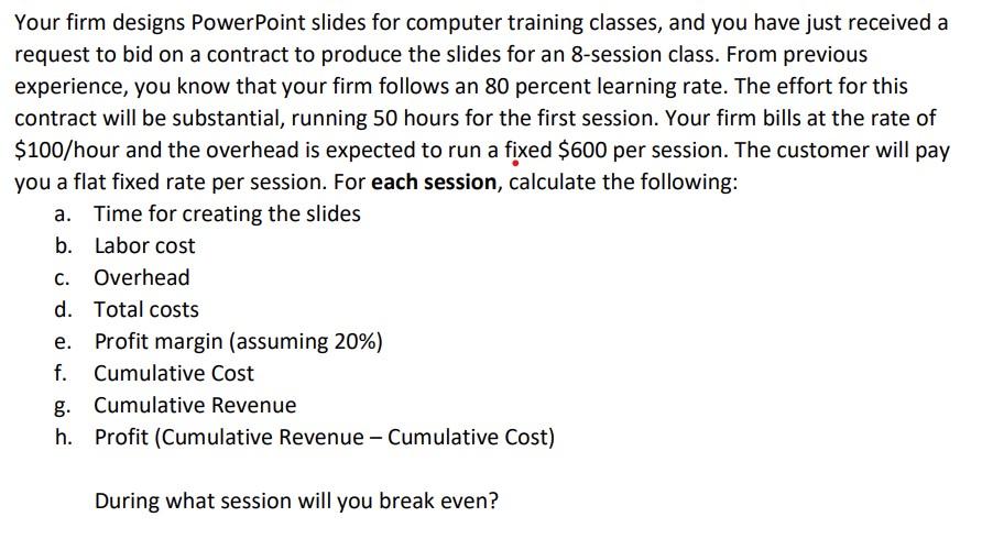 Solved Your firm designs PowerPoint slides for computer | Chegg.com