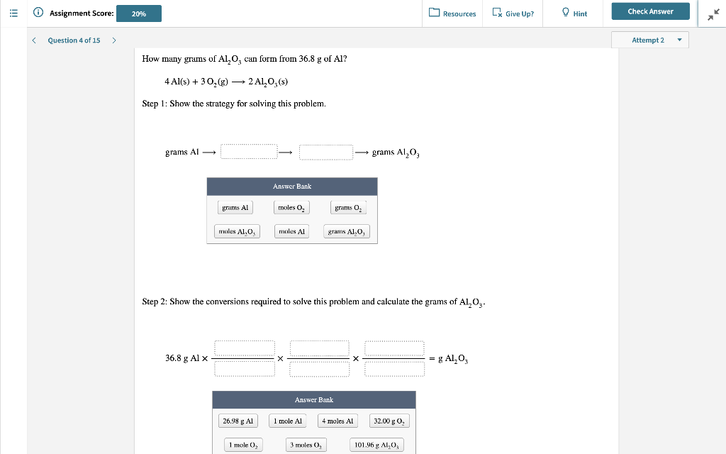 Solved Assignment Score: 20% Resources Give Up? Hint Check | Chegg.com
