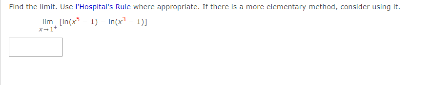 Solved Find the limit. ﻿Use l'Hospital's Rule where | Chegg.com