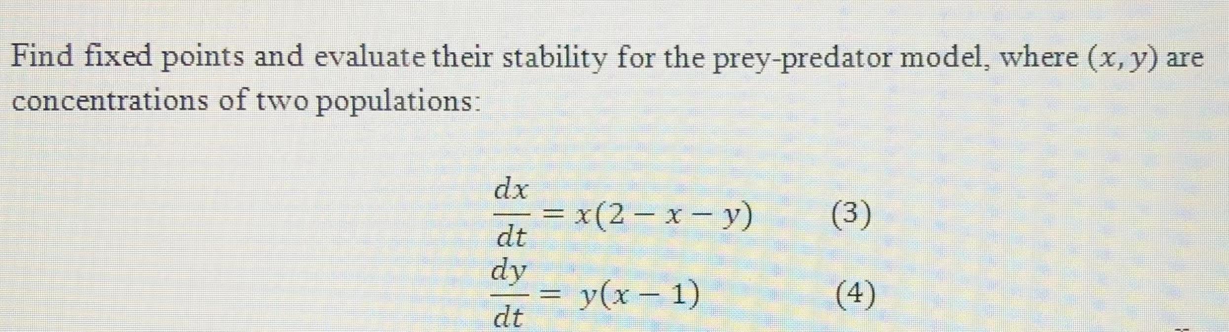 Solved Find fixed points and evaluate their stability for | Chegg.com
