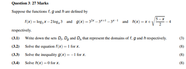 Solved Suppose the functions f,g and h are defined by | Chegg.com