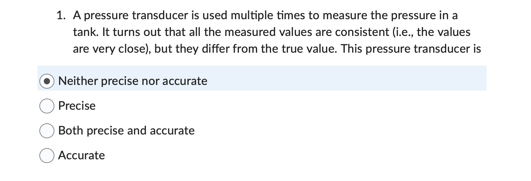 Solved 1. A pressure transducer is used multiple times to | Chegg.com