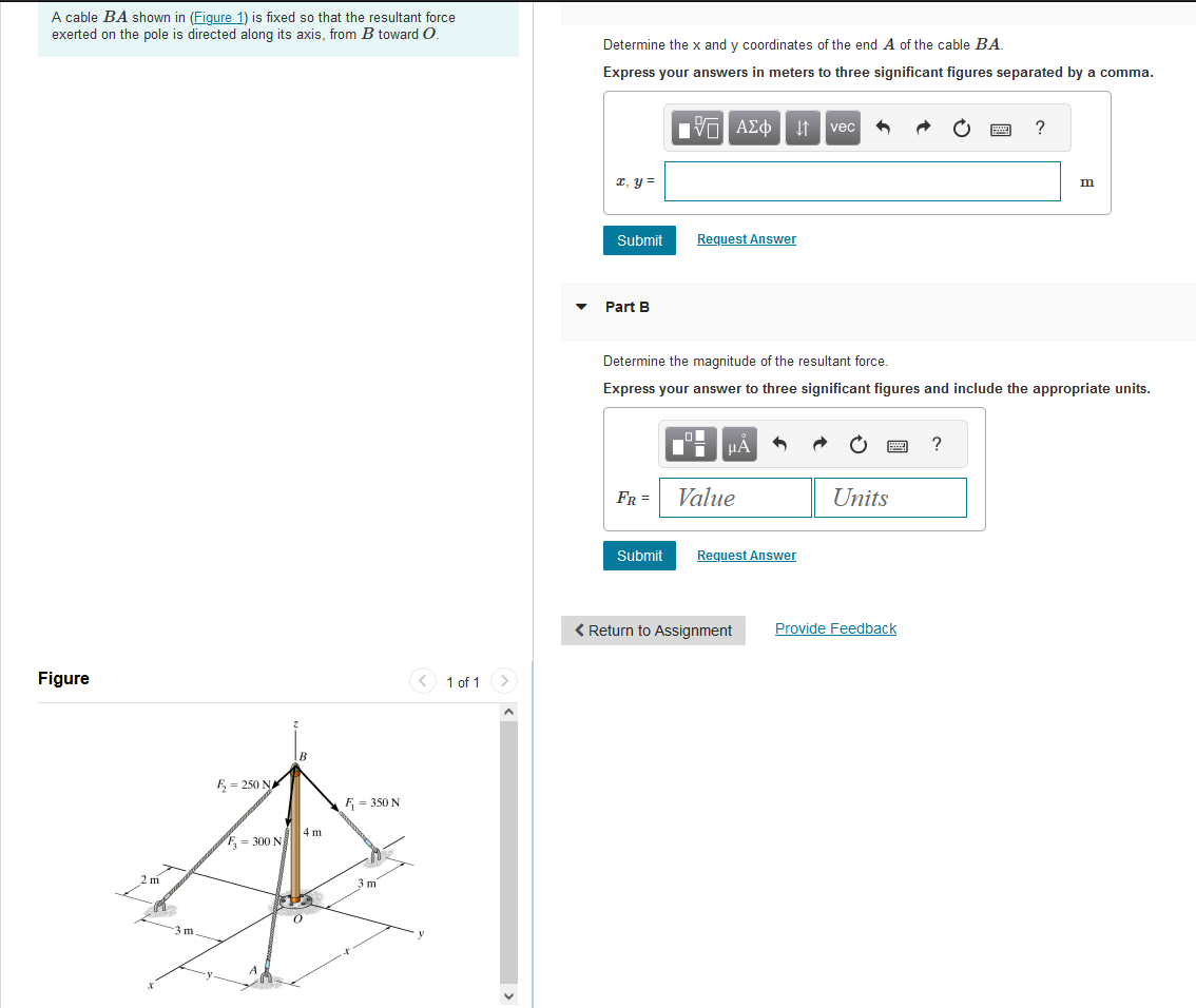 Solved A Cable BA Shown In Is Fixed So That The Resultant Chegg