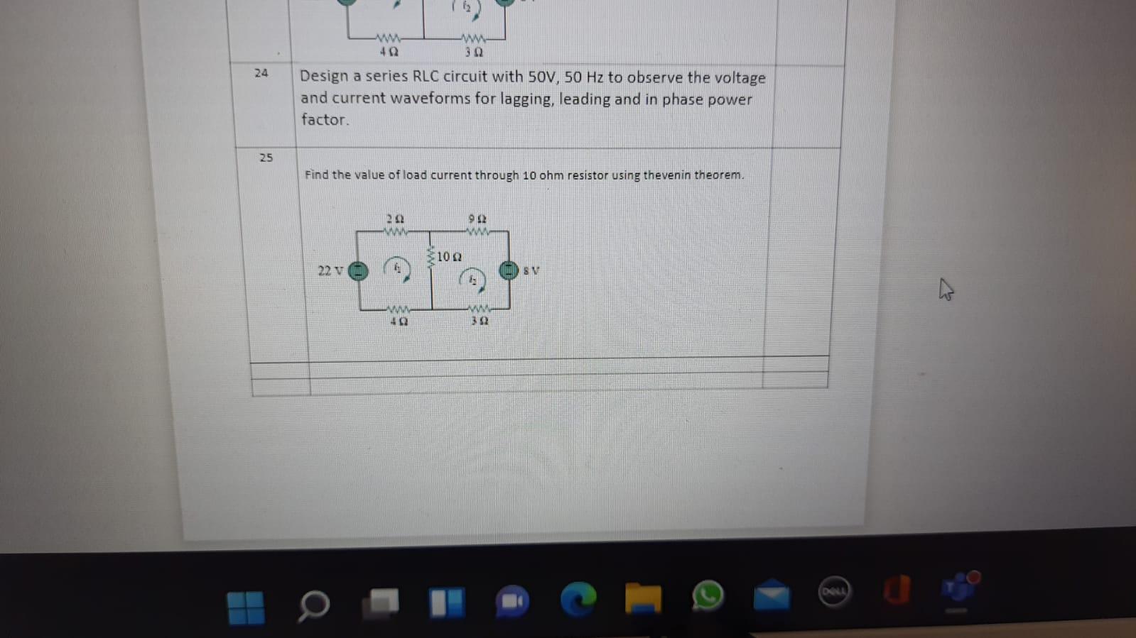 Solved 24 W www 30 Design a series RLC circuit with 50V, 50 | Chegg.com