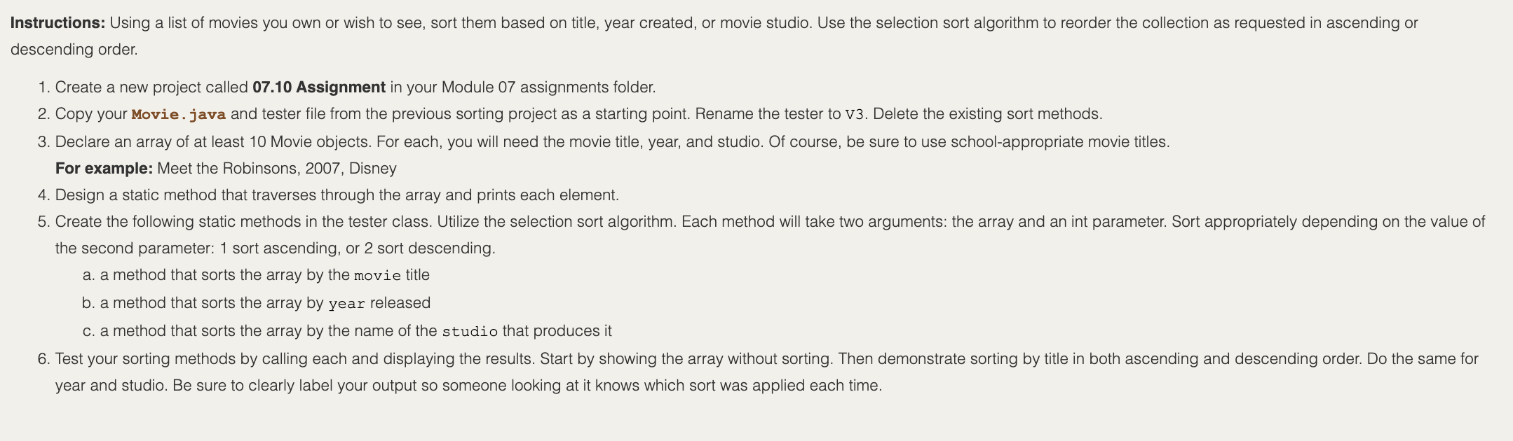 Solved It is all written in Java. Please make sure the | Chegg.com