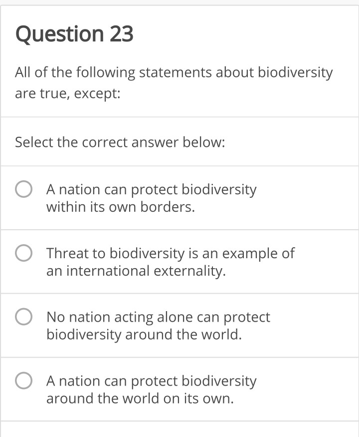 Solved Question 23 All of the following statements about | Chegg.com