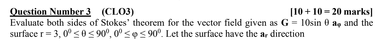 Solved Question Number 3 (CLO3) [10+10=20 marks ] Evaluate | Chegg.com